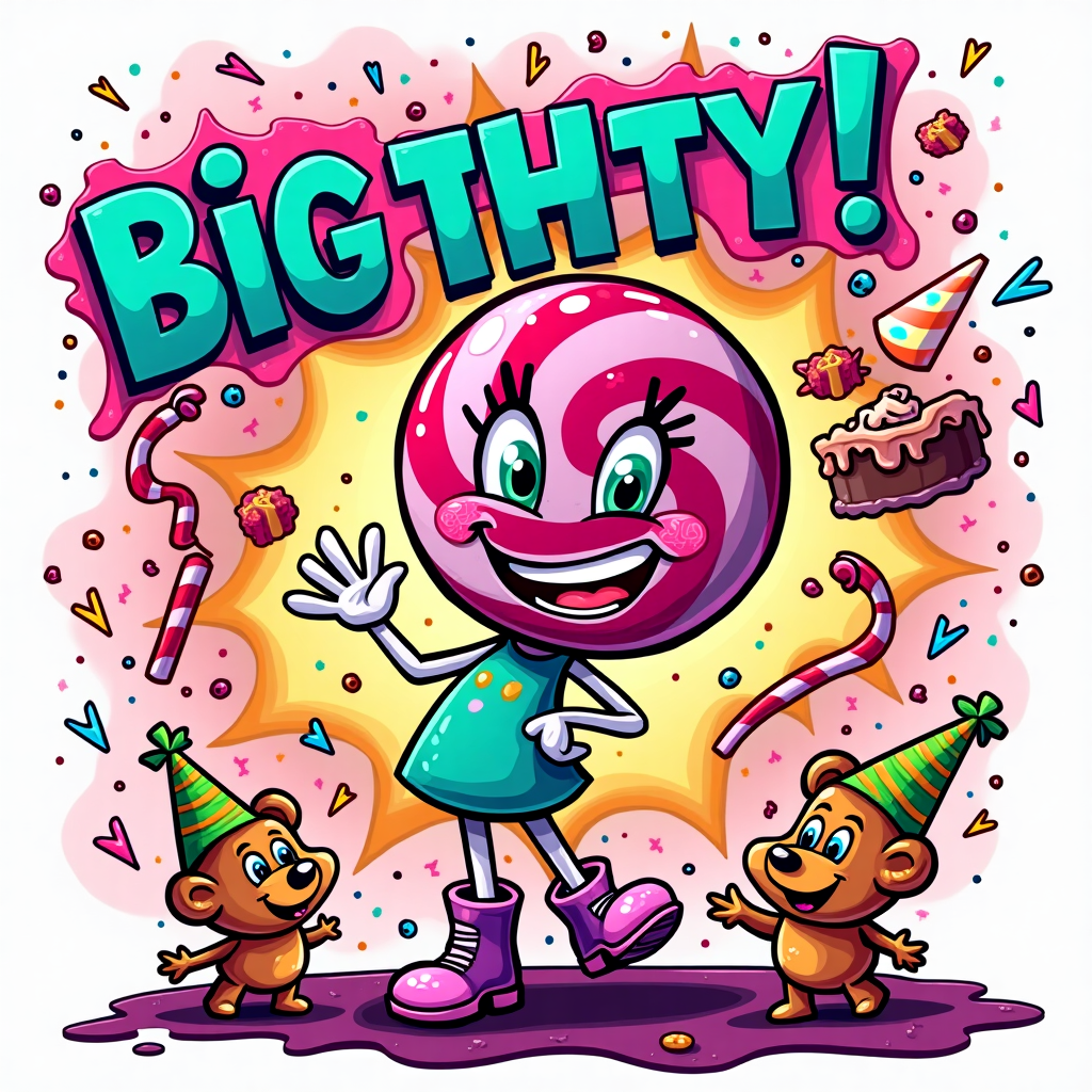 Candy-Themed Cards Birthday Cards - Silly Robot Cards