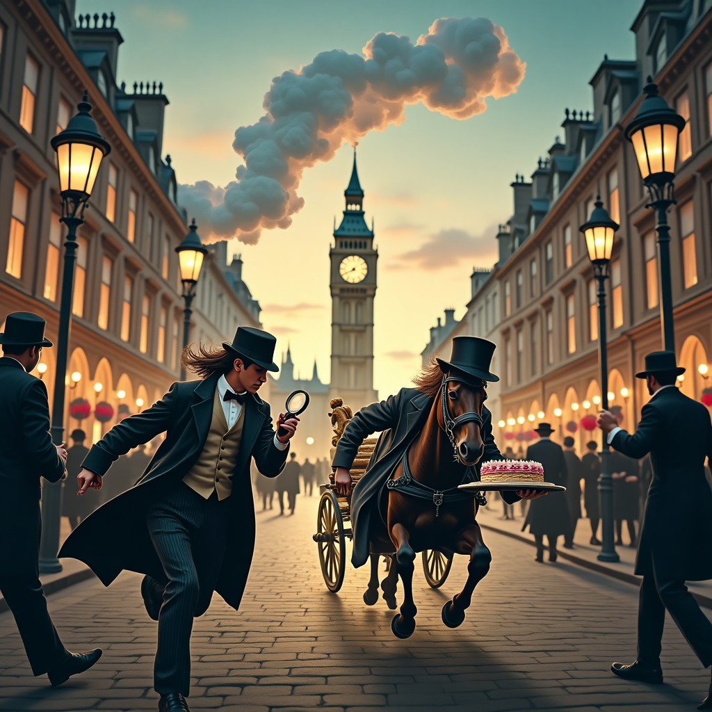 Chasing a Villain Birthday Cards - Silly Robot Cards