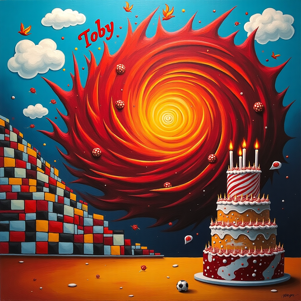 Colorful Whirlwind Birthday Cards - Silly Robot Cards