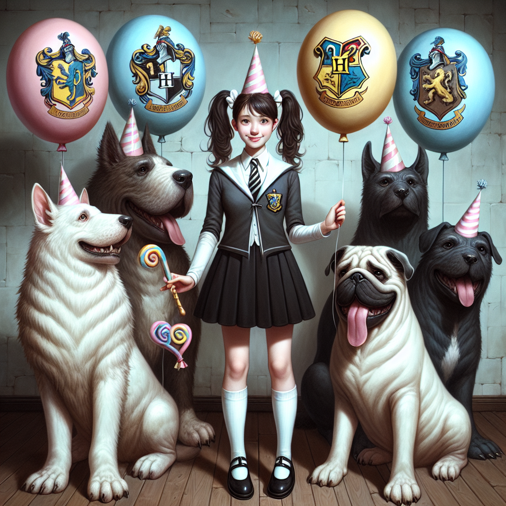 1) Birthday AI Generated Card - Wednesday Addams, Hogwarts, and Wolves ...