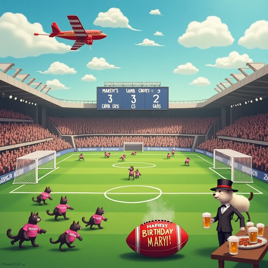 Lamb Chops Birthday Cards - Silly Robot Cards