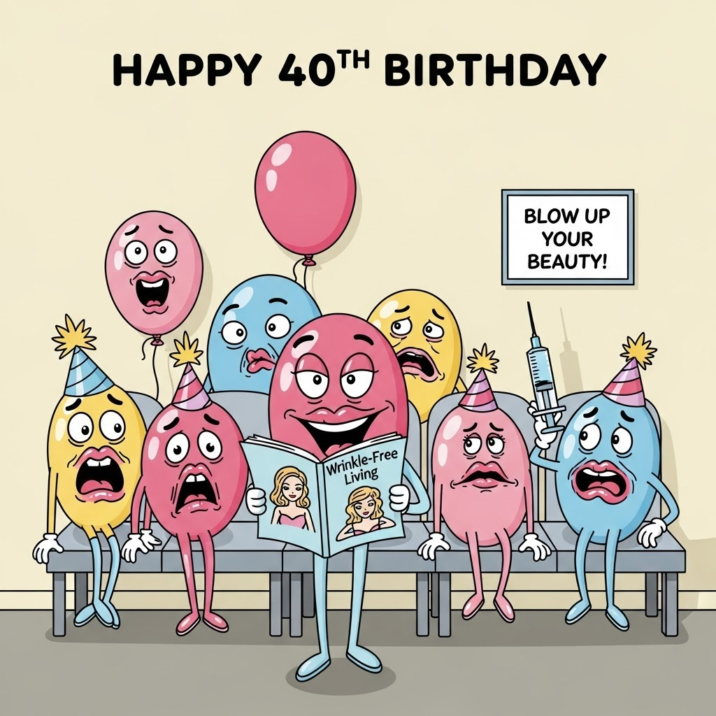 Botox Birthday Cards - Silly Robot Cards