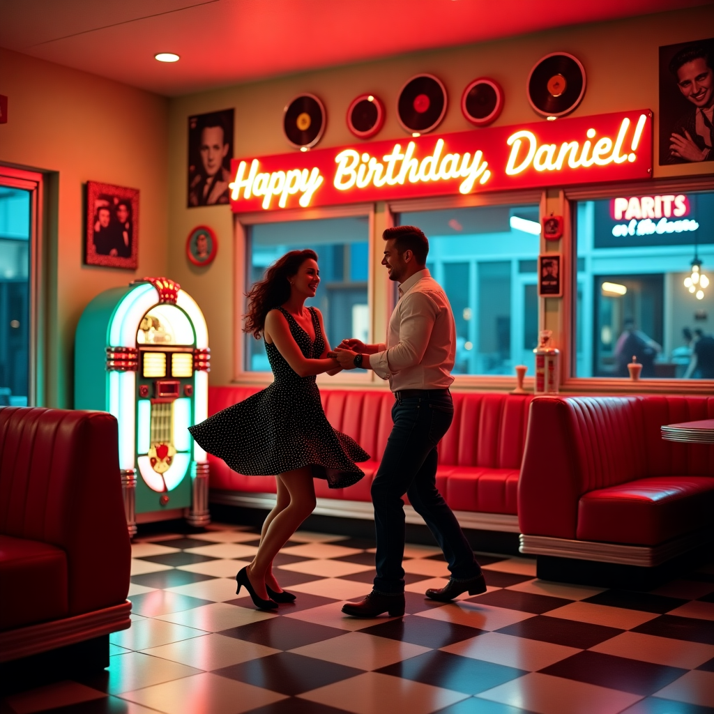 1950s Diner Birthday Cards - Silly Robot Cards