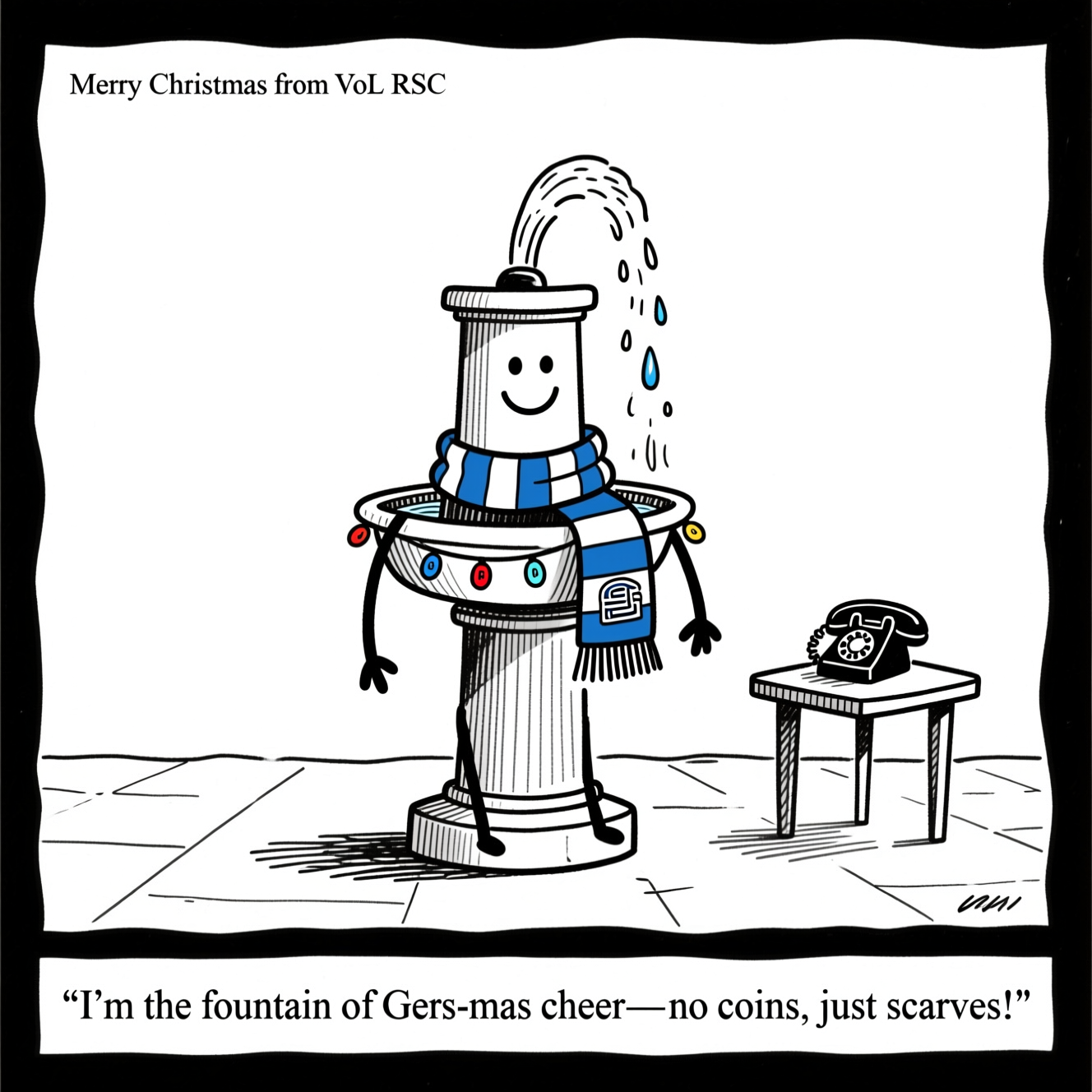 Black and White Art Christmas Cards - Silly Robot Cards