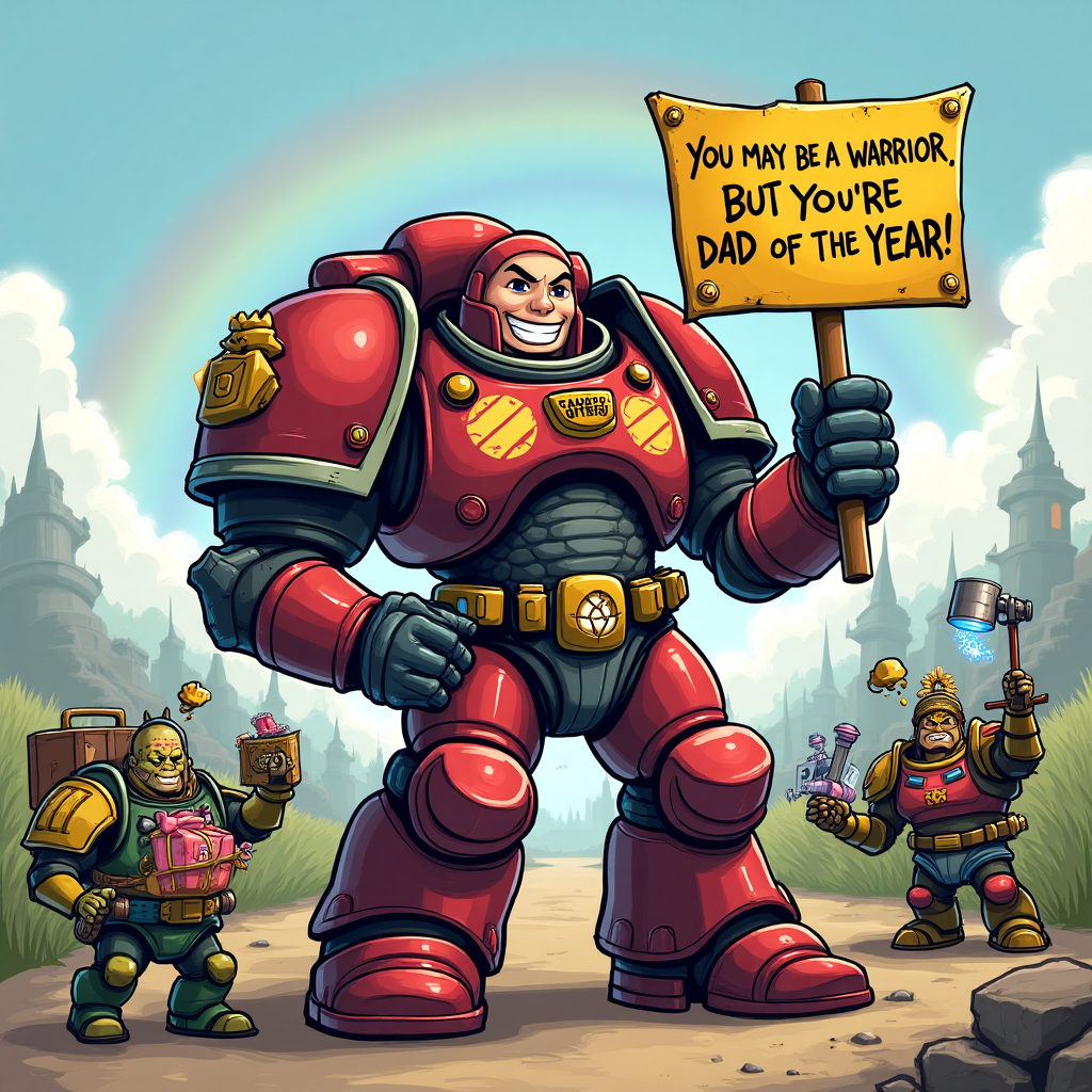 Warhammer 40k Fathers Day Cards - Silly Robot Cards