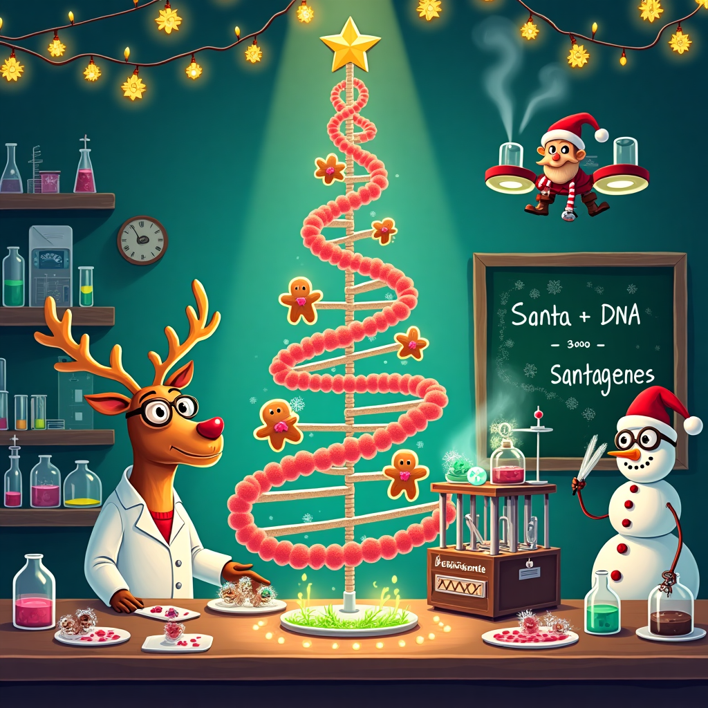 Laboratory Christmas Cards - Silly Robot Cards