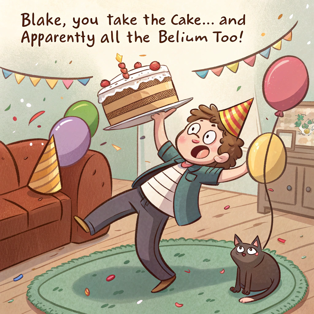 Helium Birthday Cards - Silly Robot Cards