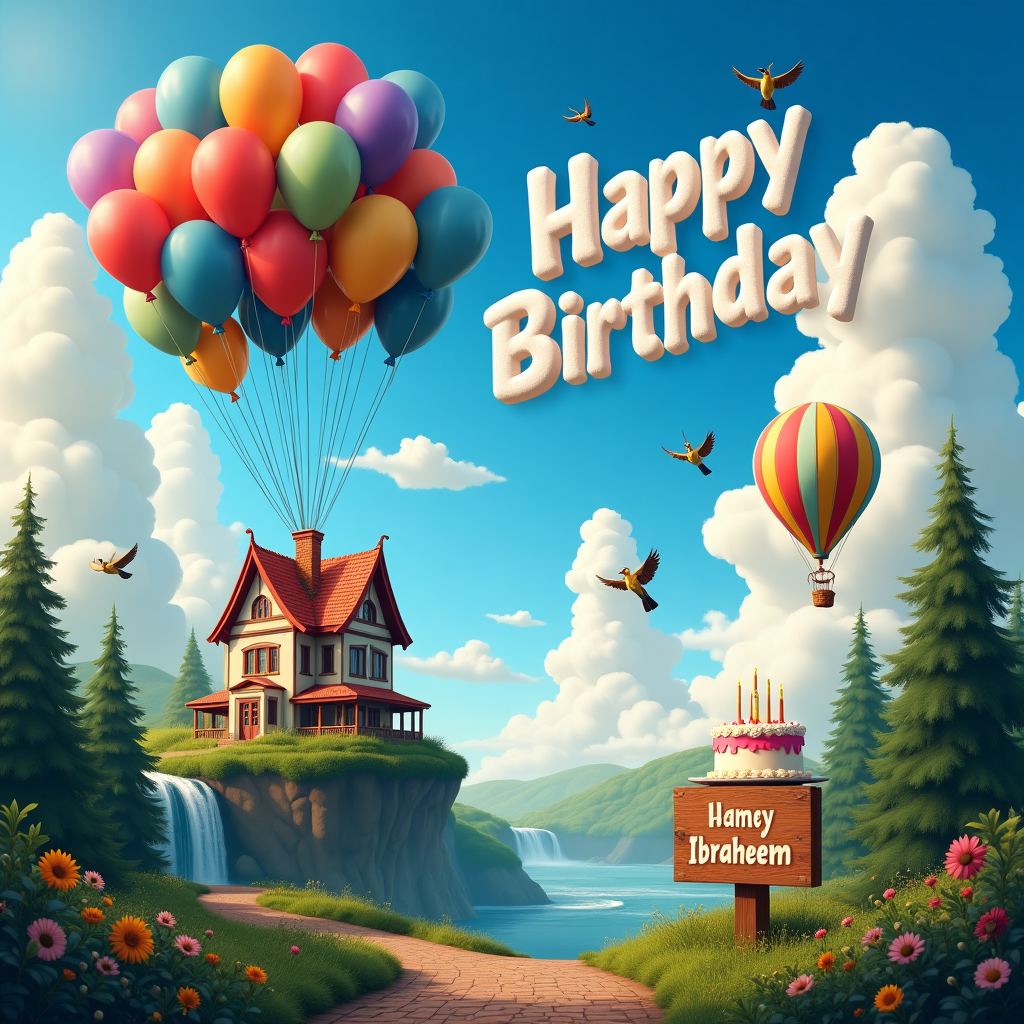 1) Birthday AI Generated Card - Pixar up (137e1)
