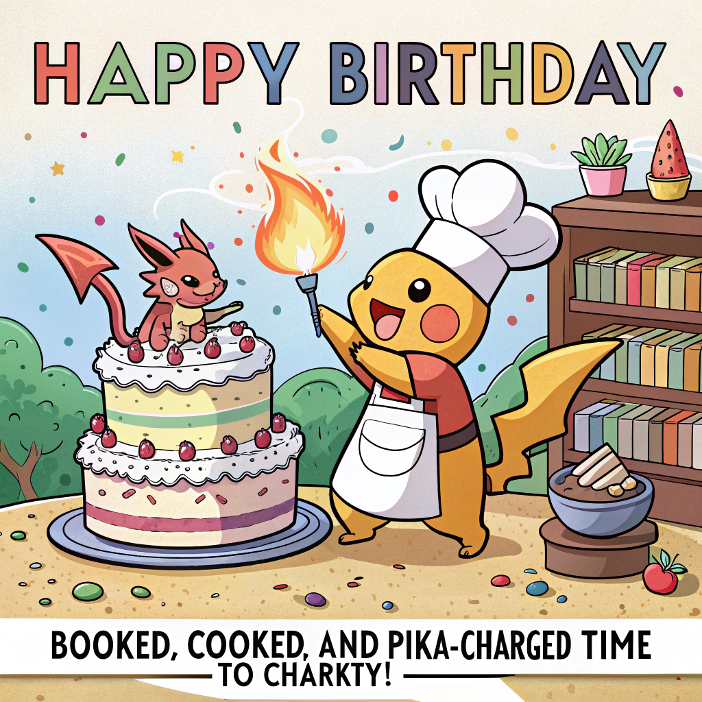 Pokemon Birthday Cards - Silly Robot Cards