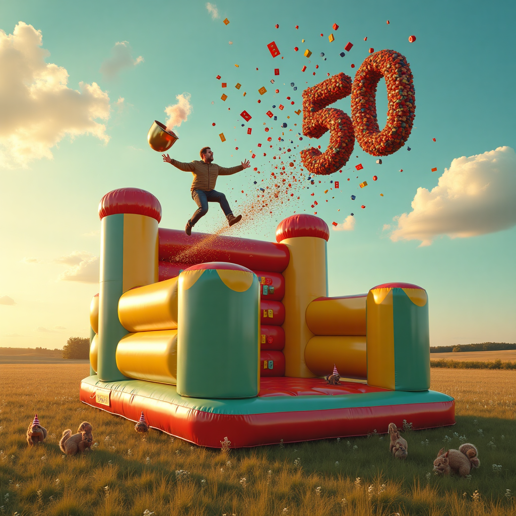 Inflatables Birthday Cards - Silly Robot Cards