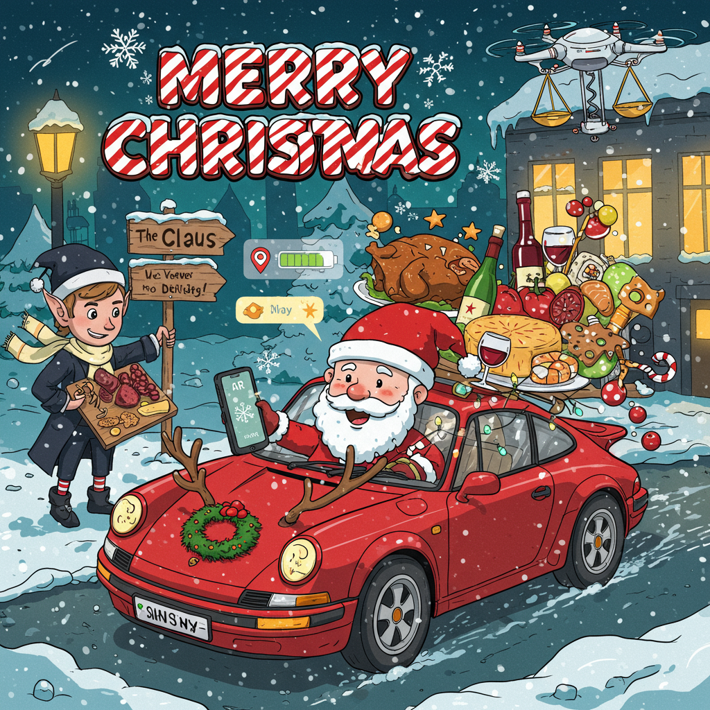 Smartphone Christmas Cards - Silly Robot Cards