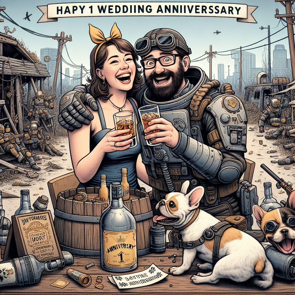 Post-Apocalyptic Theme Anniversary Cards - Silly Robot Cards