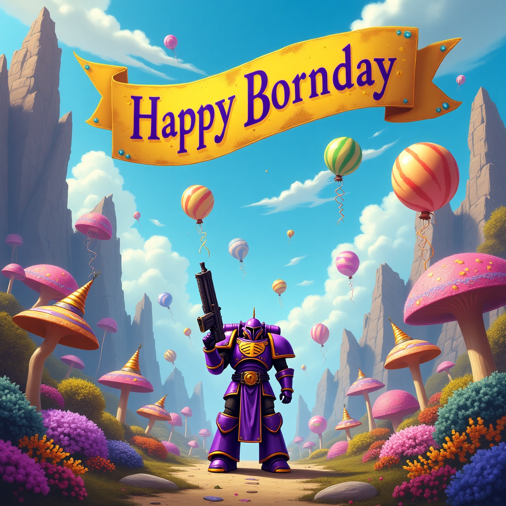 1) Birthday AI Generated Card - A warhammer 40k space marine Emperors ...