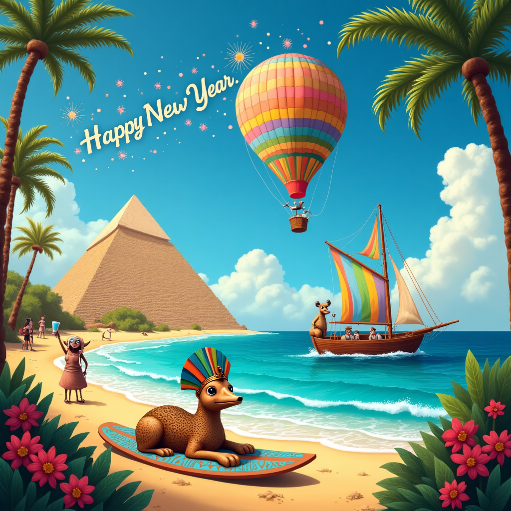 Travel and Adventure New Year Cards - Silly Robot Cards