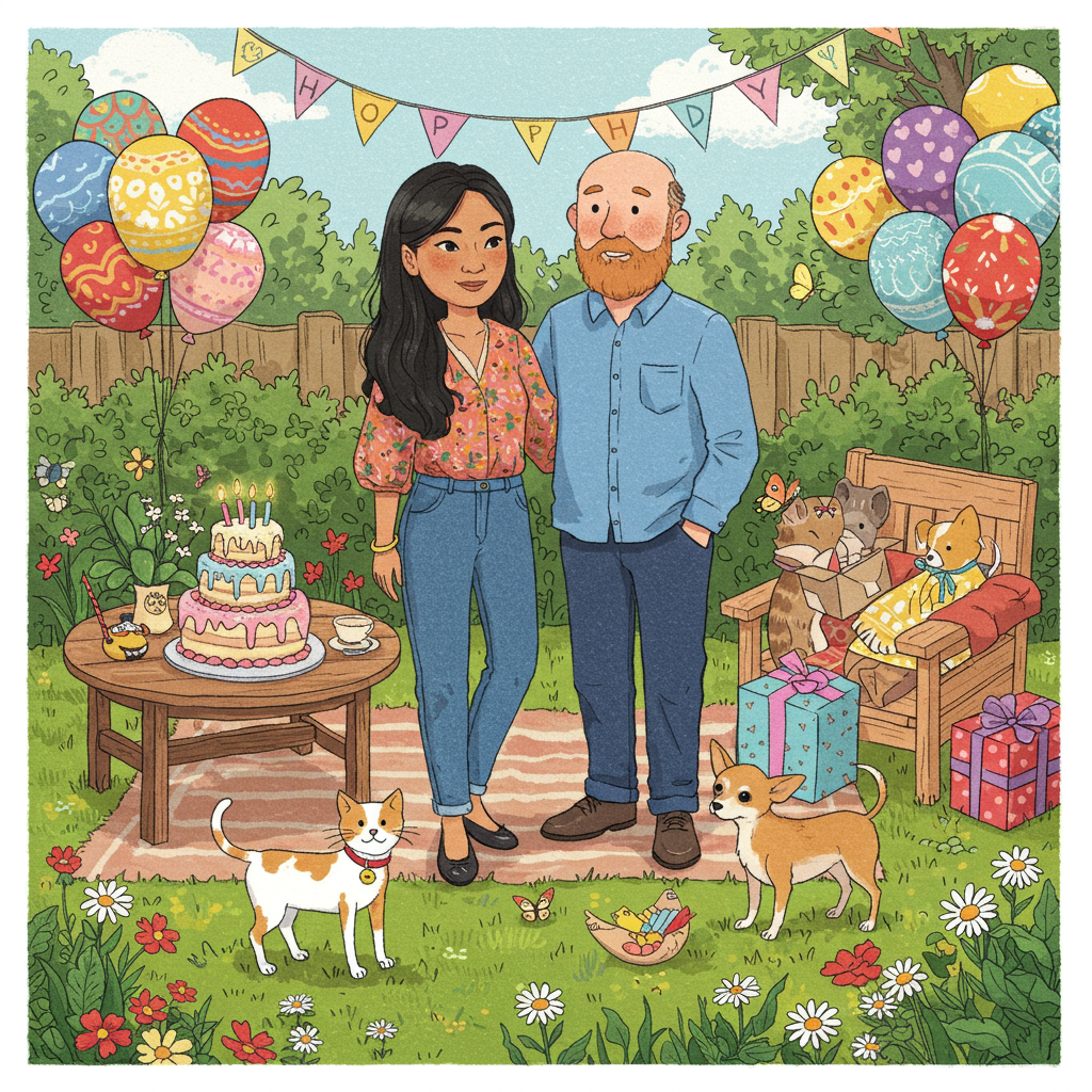 Human-Animal Interaction Birthday Cards - Silly Robot Cards