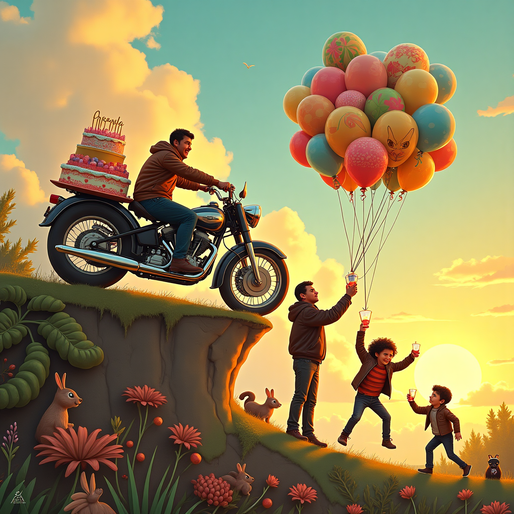 Surrealism in Art Birthday Cards - Silly Robot Cards