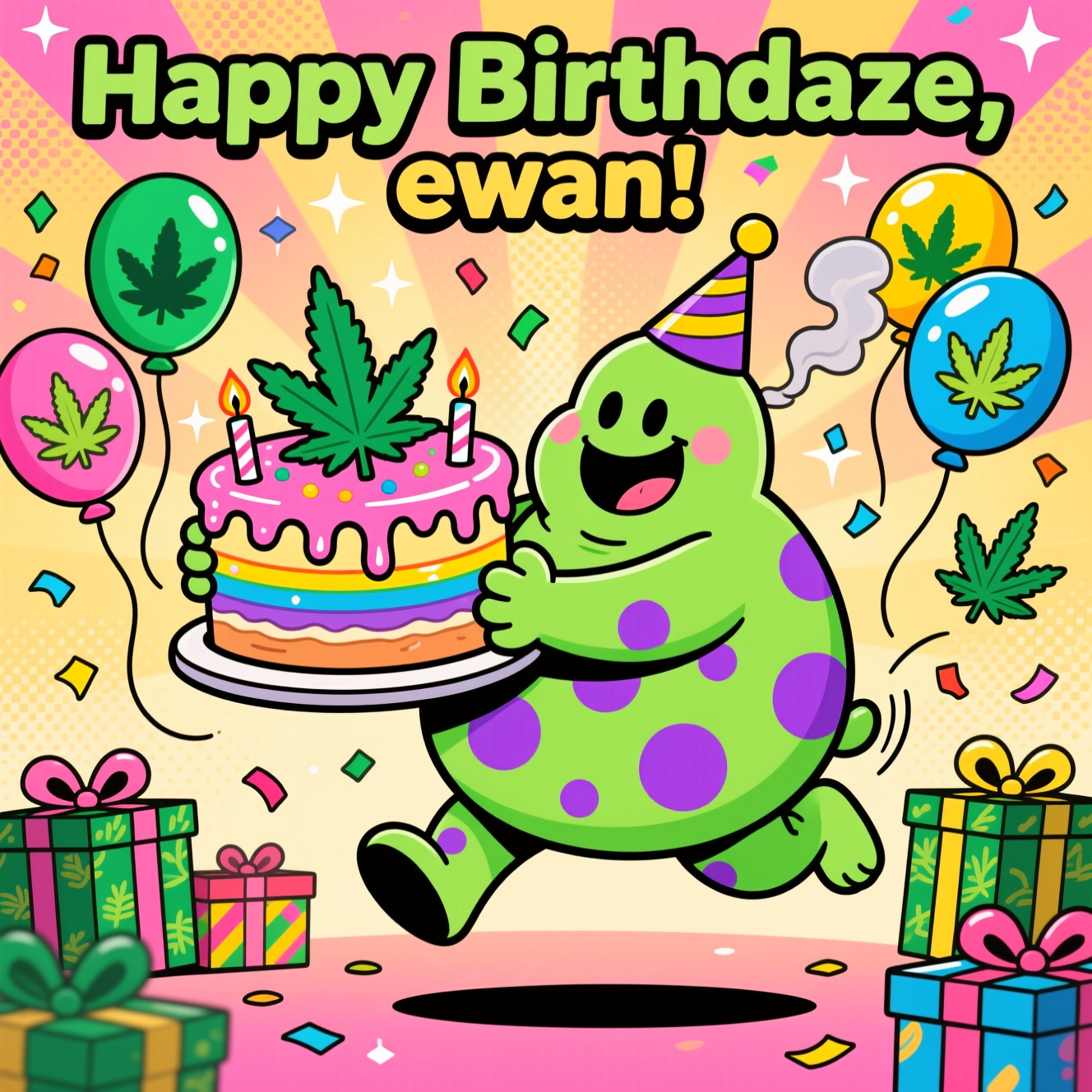 Big Fat Zot Birthday Cards - Silly Robot Cards