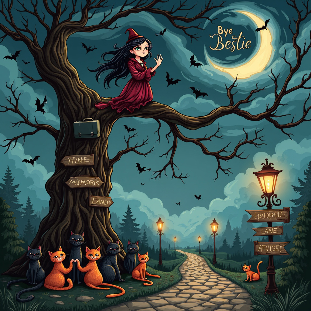 Female Vampire Farewell Cards Ideas - Silly Robot Cards