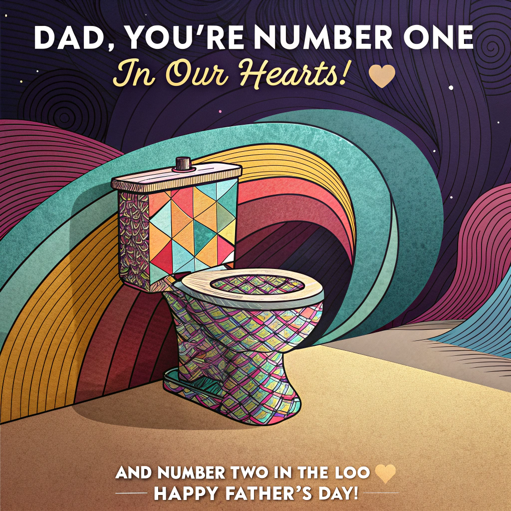 Poop Fathers Day Cards - Silly Robot Cards