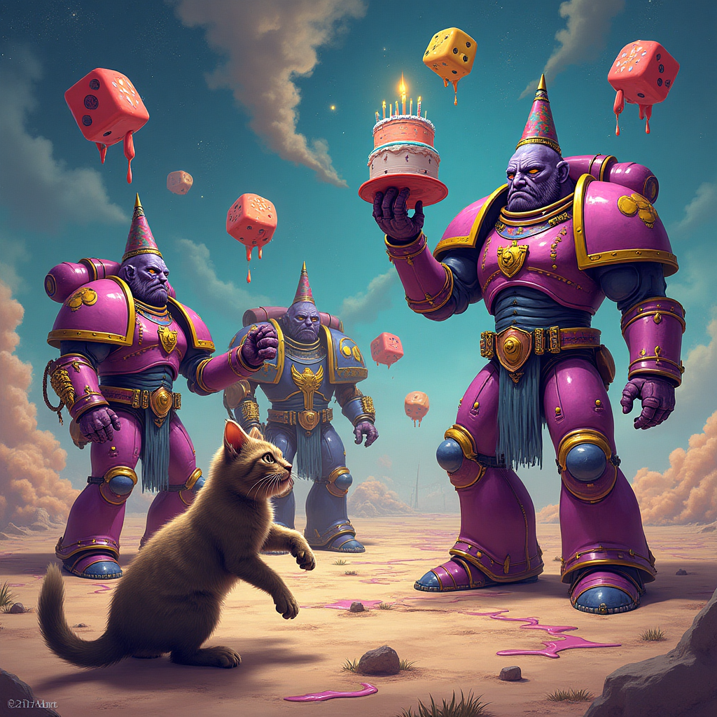 1) Birthday AI Generated Card - Warhammer 40k, Space marines, Night ...