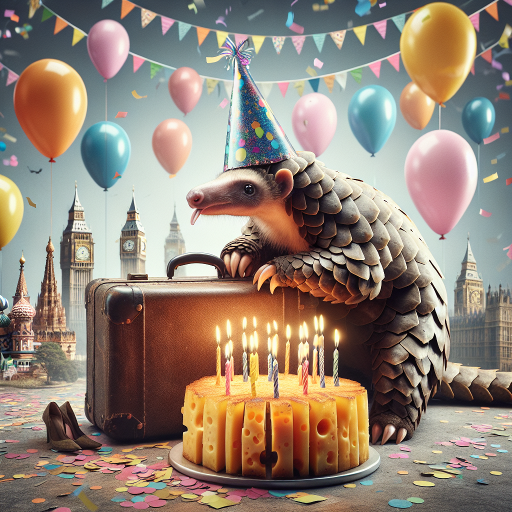 Pangolin Birthday Cards - Silly Robot Cards