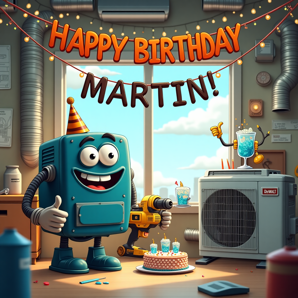 HVAC Birthday Cards Ideas - Silly Robot Cards
