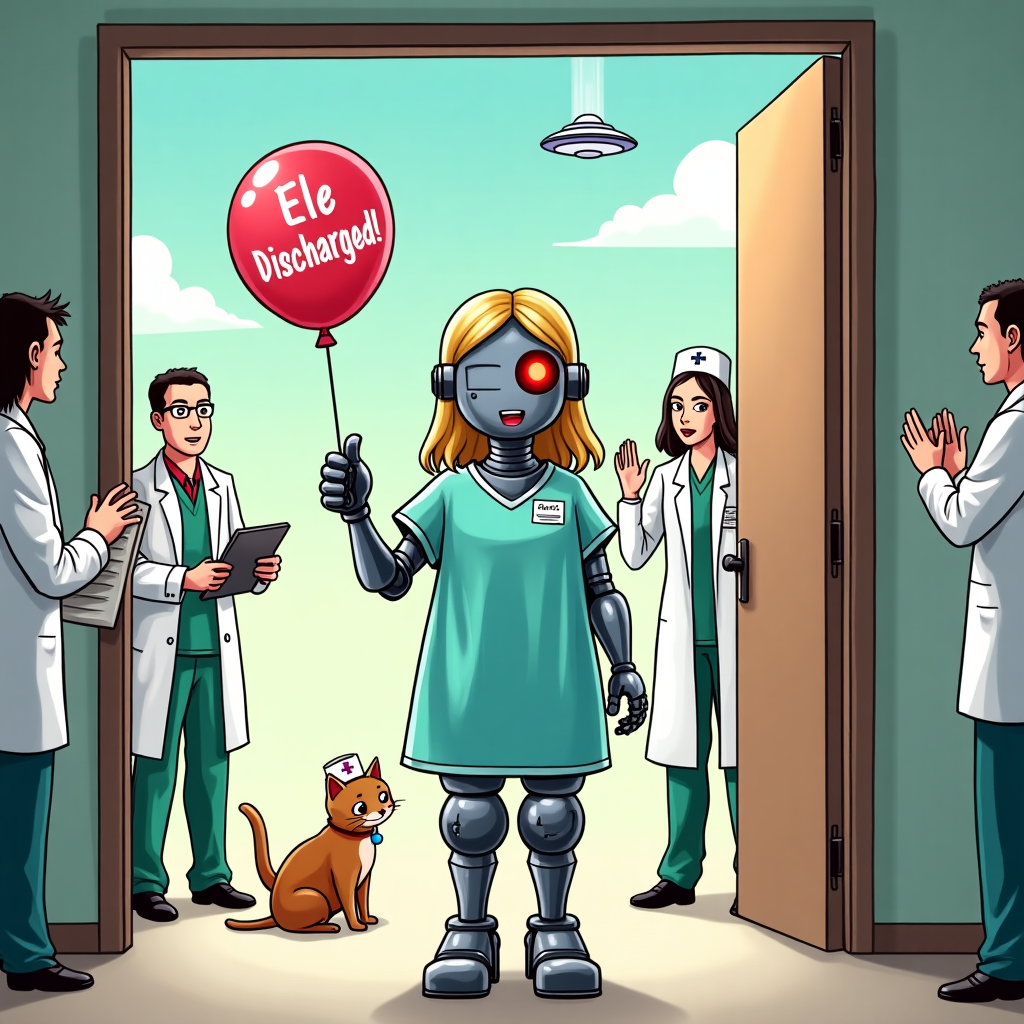 Medical Sci-Fi Awesomeness Sympathy Cards - Silly Robot Cards