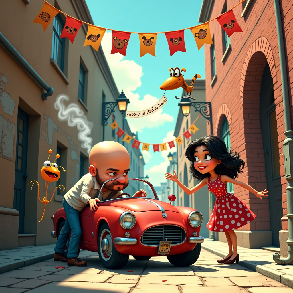 Creative Expressions Birthday Cards - Silly Robot Cards