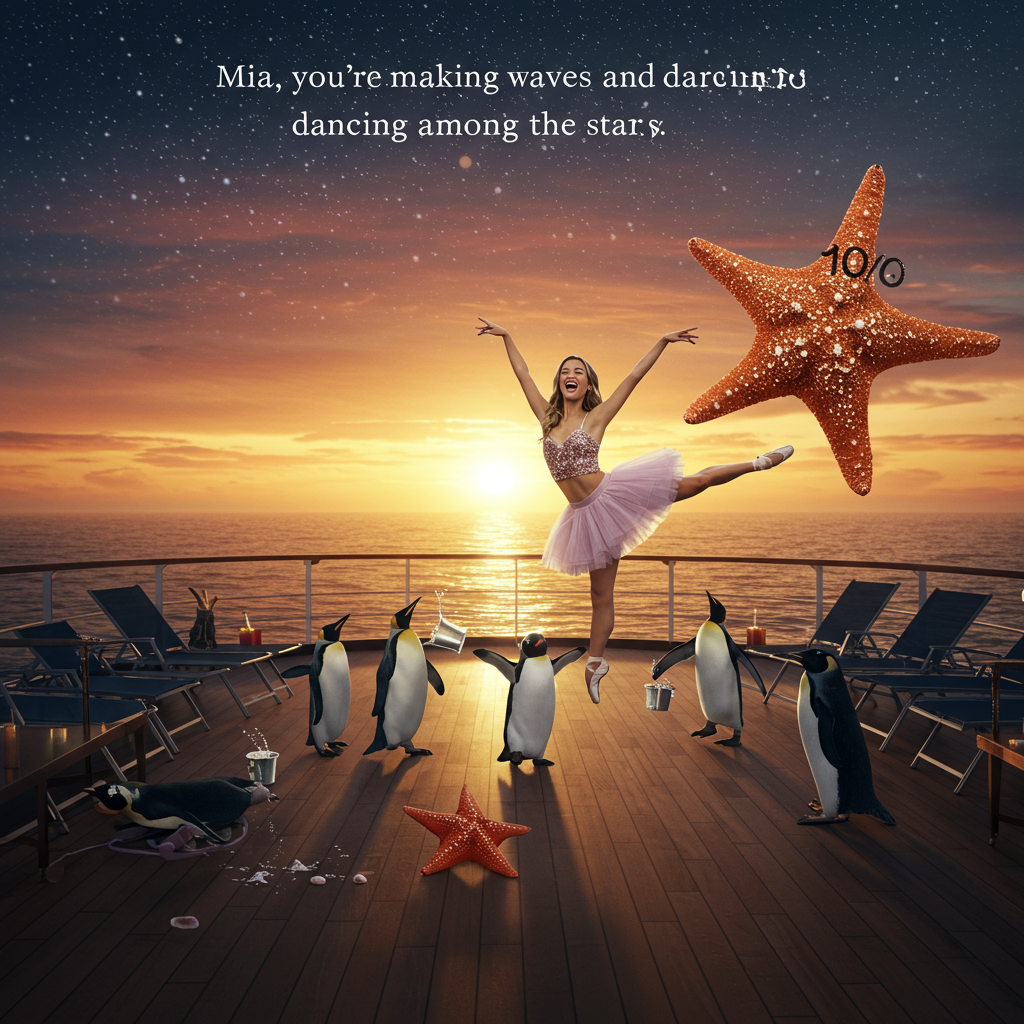 2) Congratulations AI Generated Card - Sea, Star, Dancer, and Cruise ...