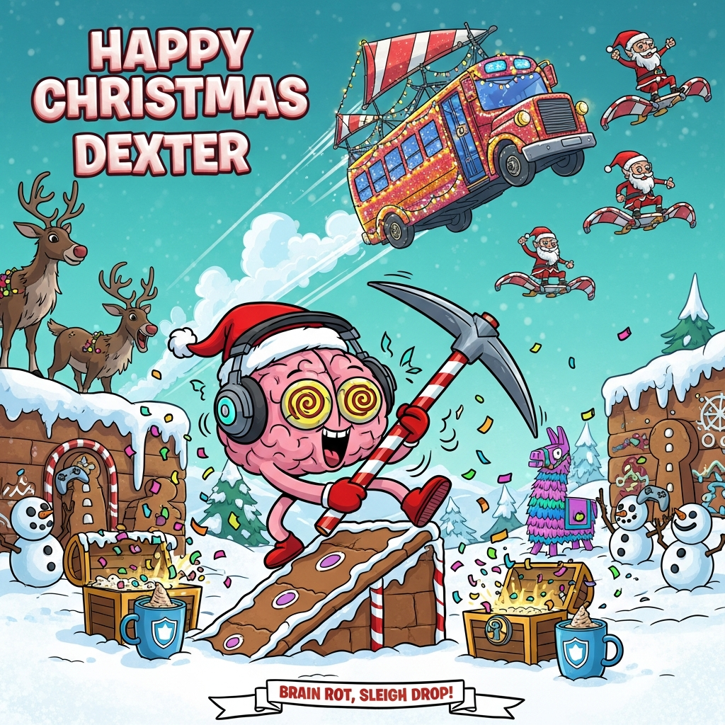 Brain rot Christmas Cards - Silly Robot Cards