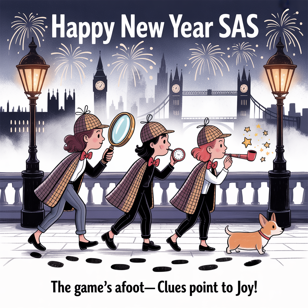 Foggy London New Year Cards - Silly Robot Cards