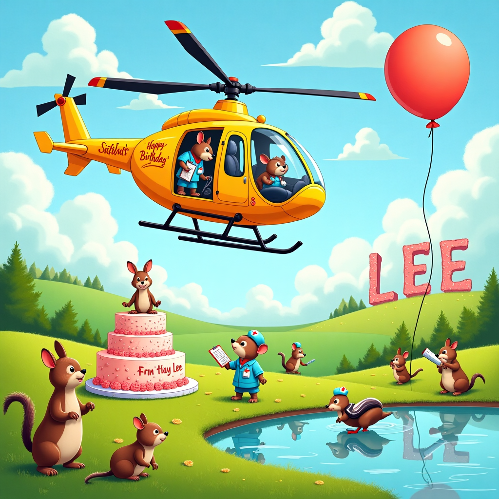 LifeFlight Helicopter Birthday Cards - Silly Robot Cards