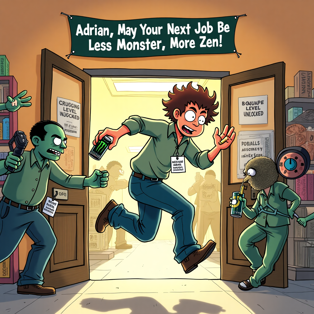 Chaotic Work Life Farewell Cards - Silly Robot Cards