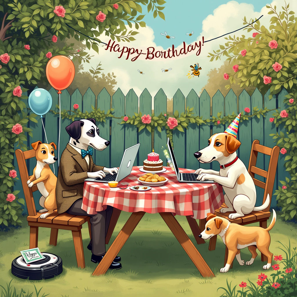 Contrast of Old and New Birthday Cards - Silly Robot Cards