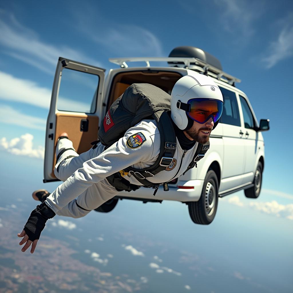 Skydiving Birthday Cards - Silly Robot Cards