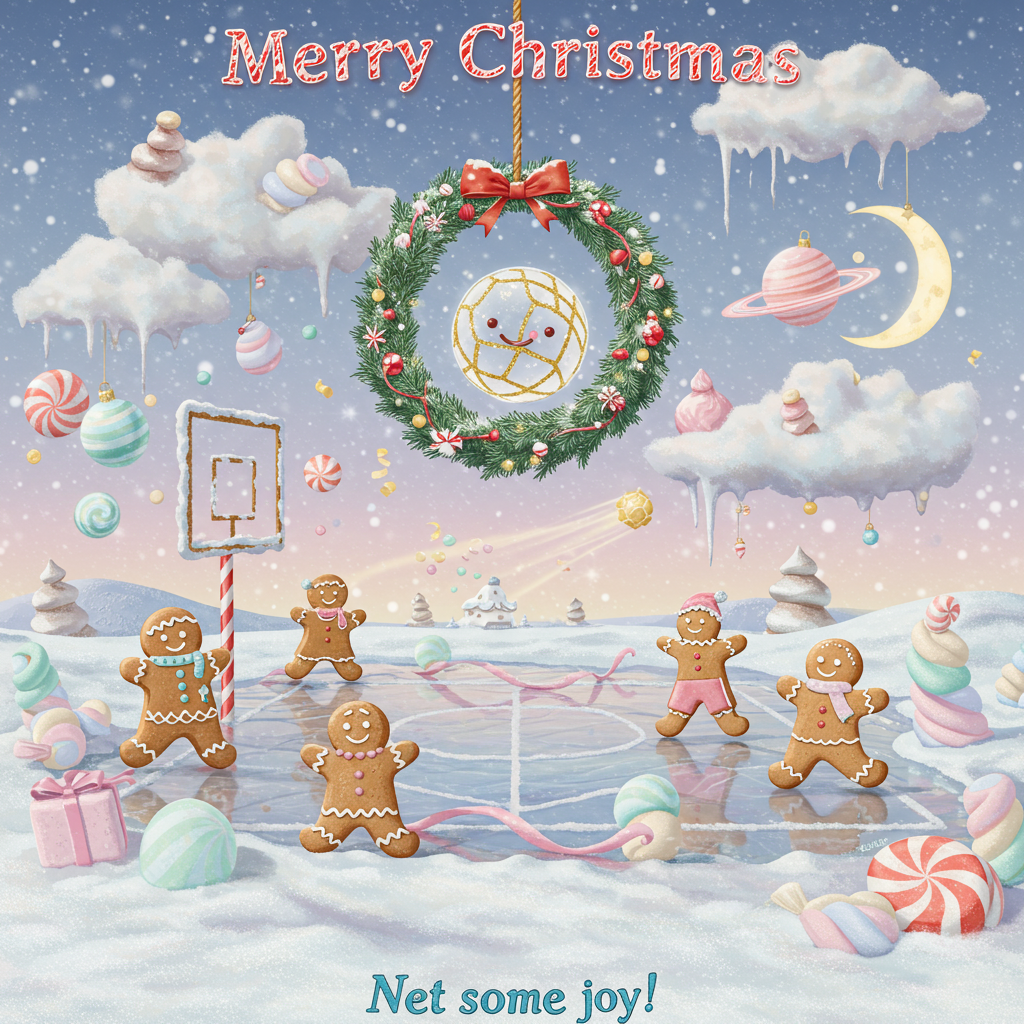 Netball Christmas Cards - Silly Robot Cards