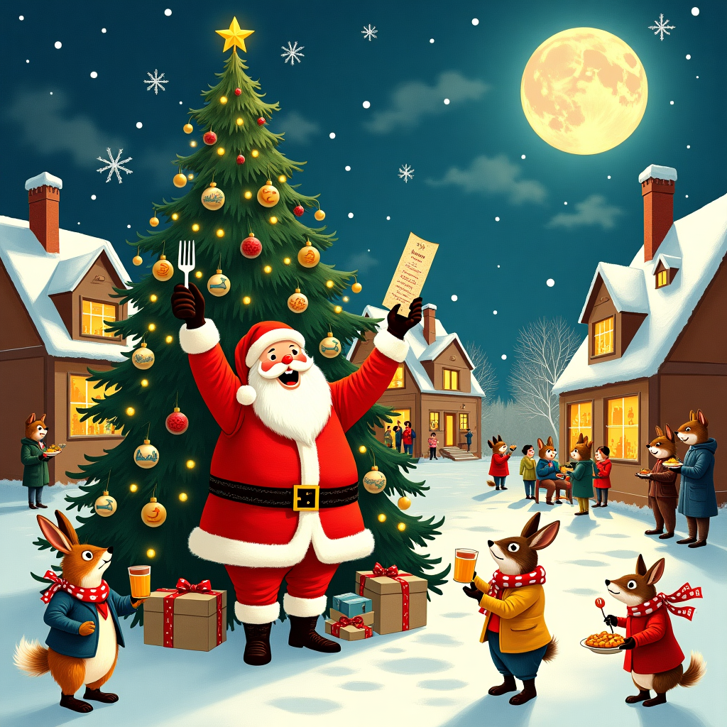 Feasting and Food Christmas Cards - Silly Robot Cards