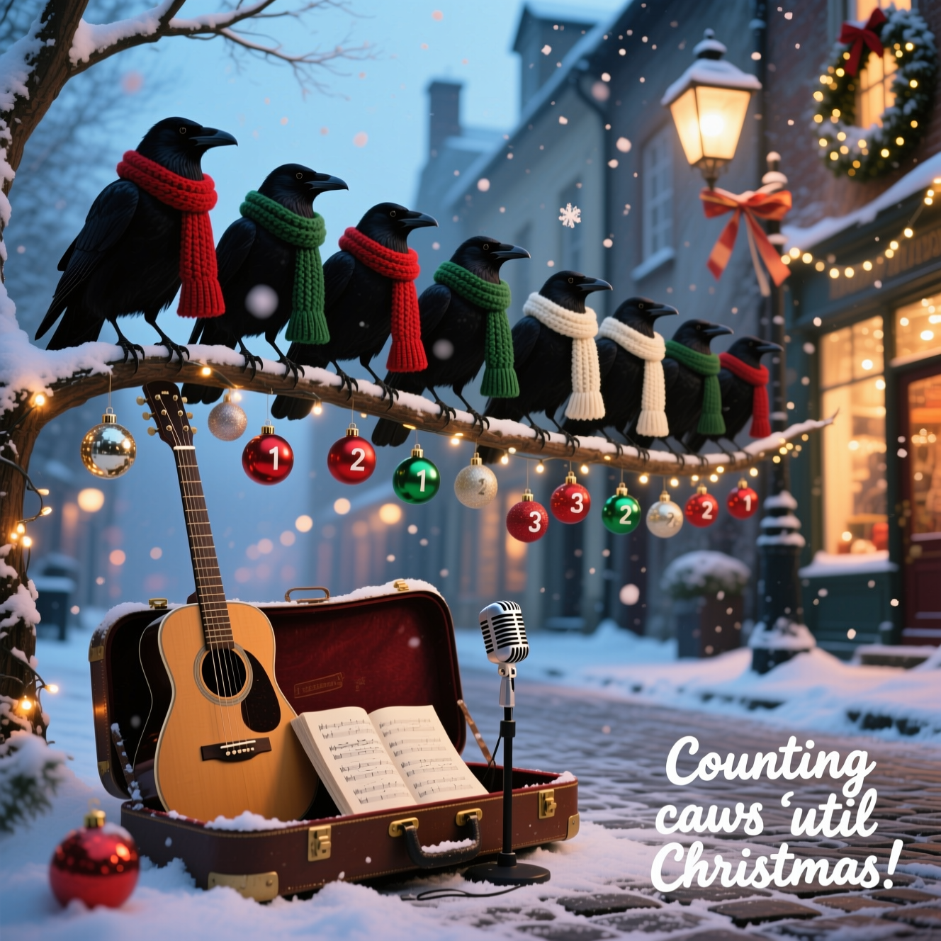 Counting Christmas Cards - Silly Robot Cards