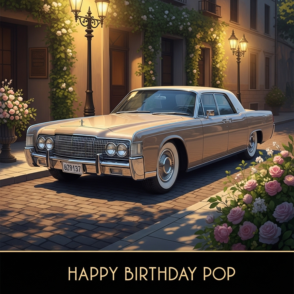 Lincoln Continental Birthday Cards - Silly Robot Cards