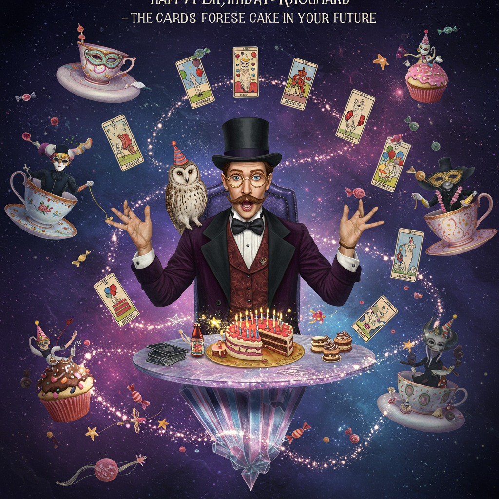 Tarot Reading Birthday Cards - Silly Robot Cards