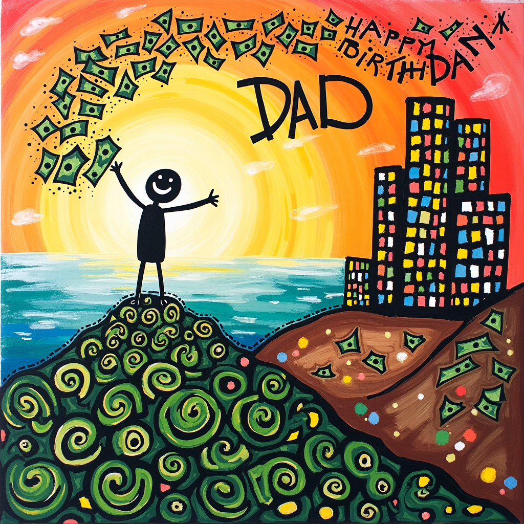 Stick figure Birthday Cards - Silly Robot Cards