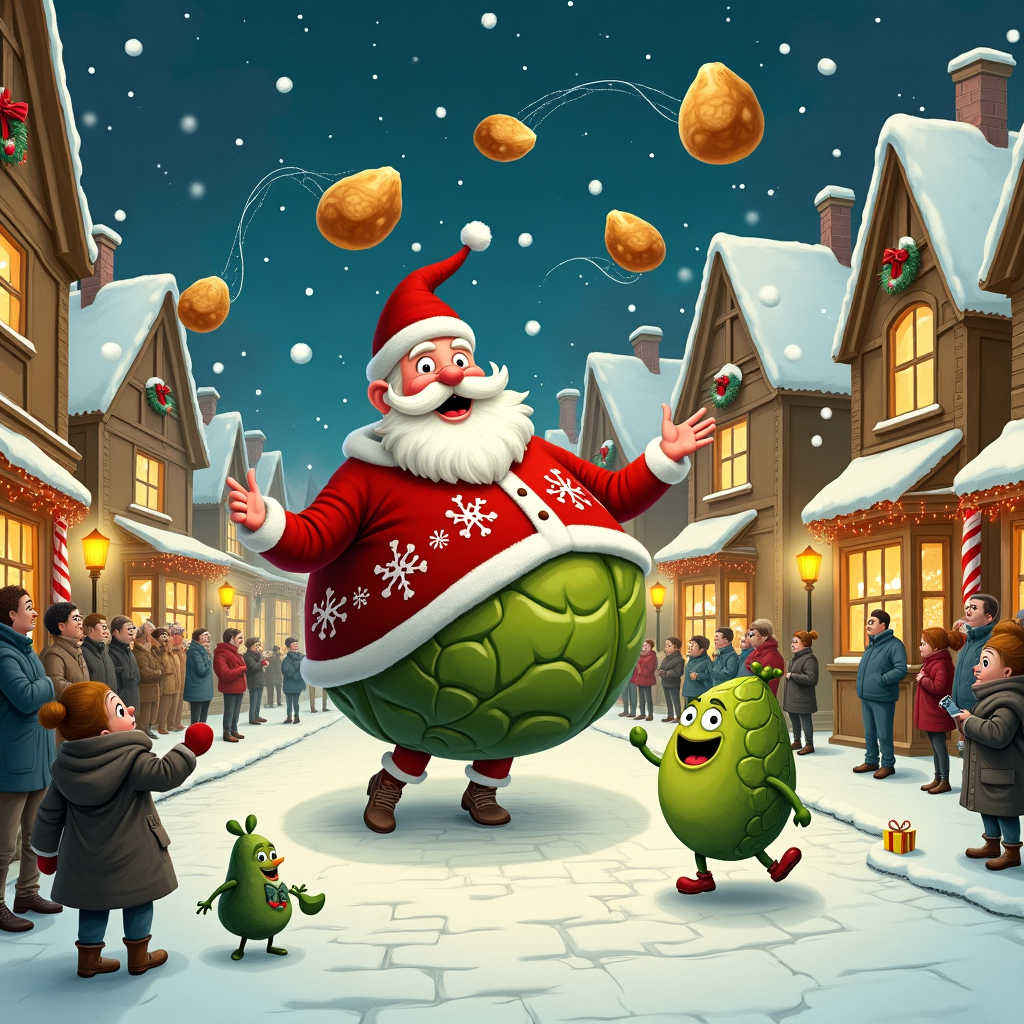 Food-related Themes Christmas Cards - Silly Robot Cards