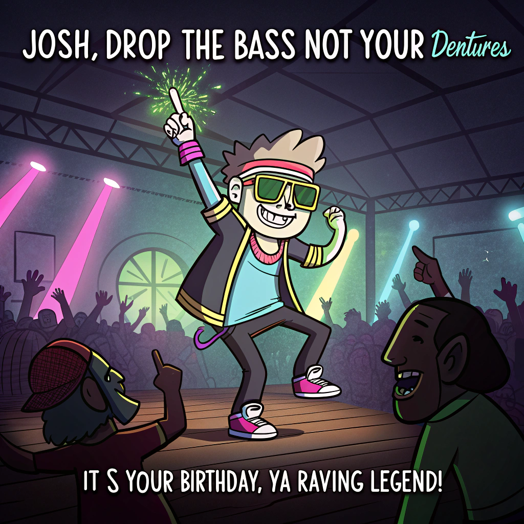 Old-School Rave Birthday Cards - Silly Robot Cards