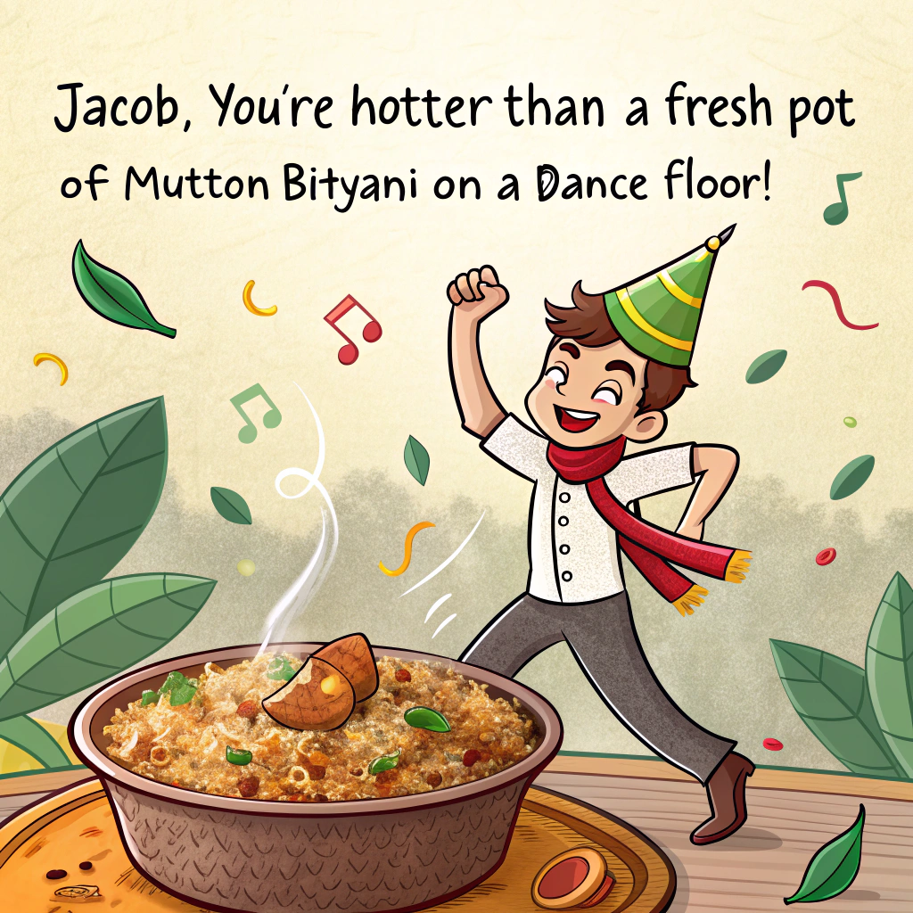 Biryani Birthday Cards - Silly Robot Cards