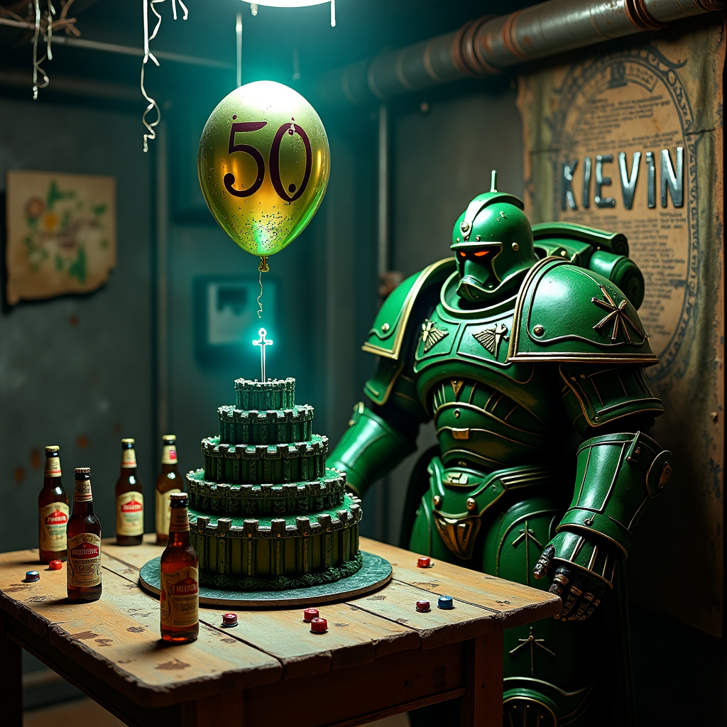 1) Birthday AI Generated Card - Warhammer 40k, Stella Beer, Space ...