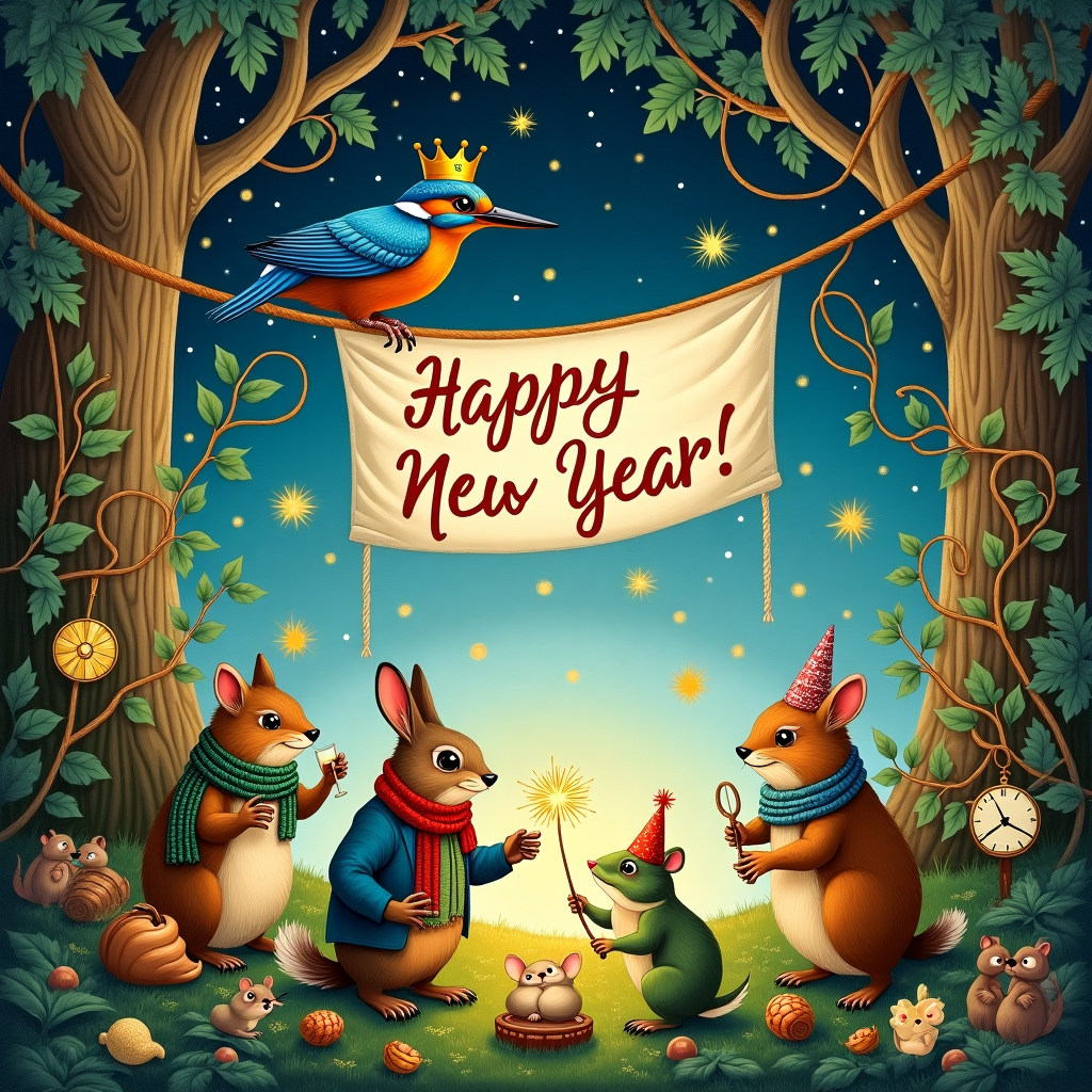 Royalty New Year Cards - Silly Robot Cards