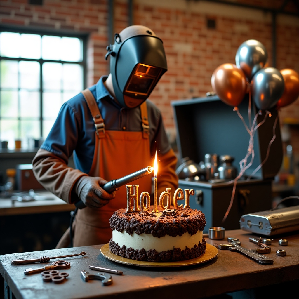 Welding Birthday Cards - Silly Robot Cards