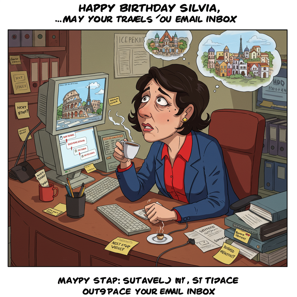 Busy Lifestyle Birthday Cards - Silly Robot Cards