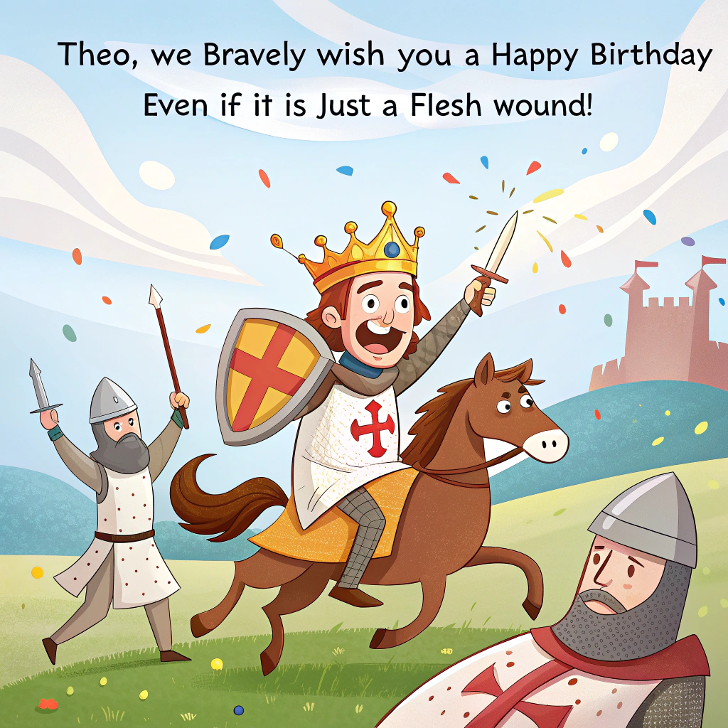 2) Birthday AI Generated Card - Monty python holy grail (da4e9)