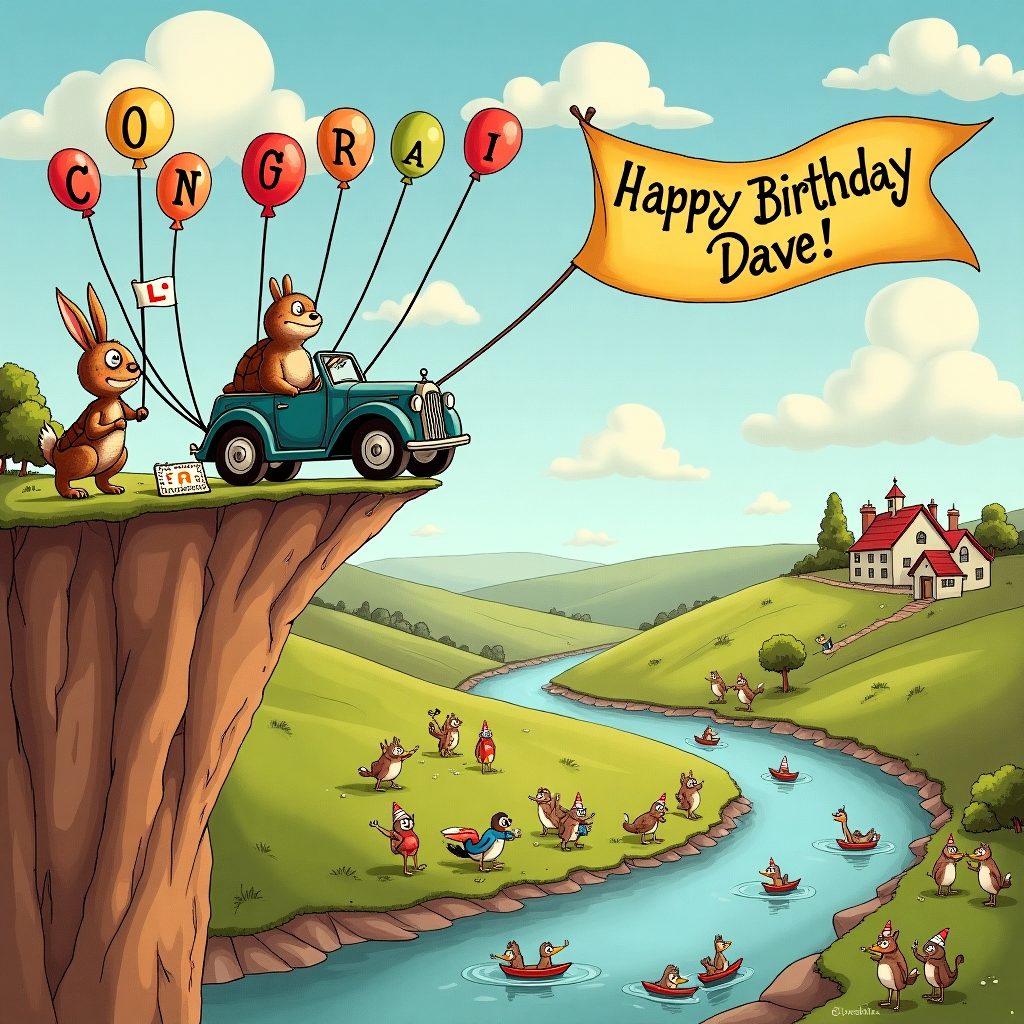 Congratulations Birthday Cards - Silly Robot Cards